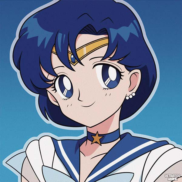 Sailor Mercury Sailor Moon By Retratosanime On Deviantart