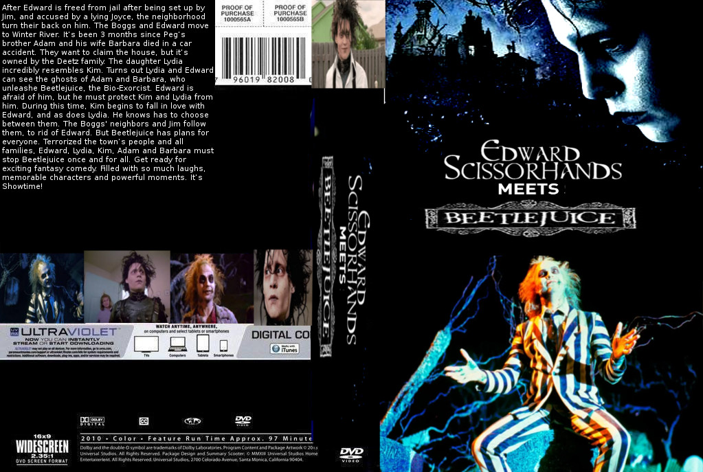 Edward Scissorhands Meets Beetlejuice Dvd Cover By Steveirwinfan96 On Deviantart