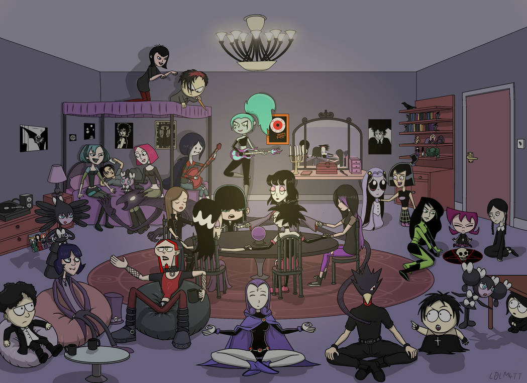 Crazy Cartoon Crossover Halloween Special Goths By L0lm4tt On Deviantart