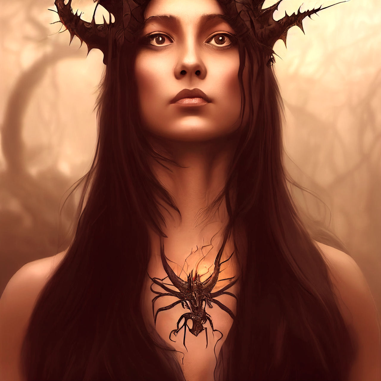Female Dark Elf Druid By In The Mind Of Ai On Deviantart