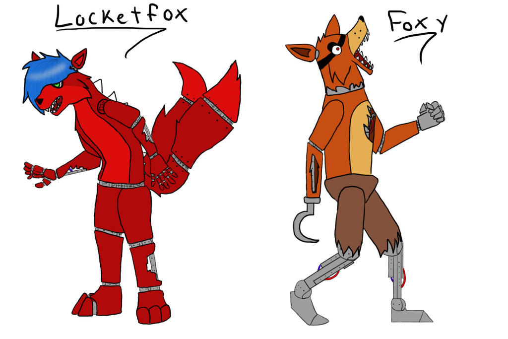 Locketfoxfnaf Locketfox And Foxy By Dani Green On Deviantart