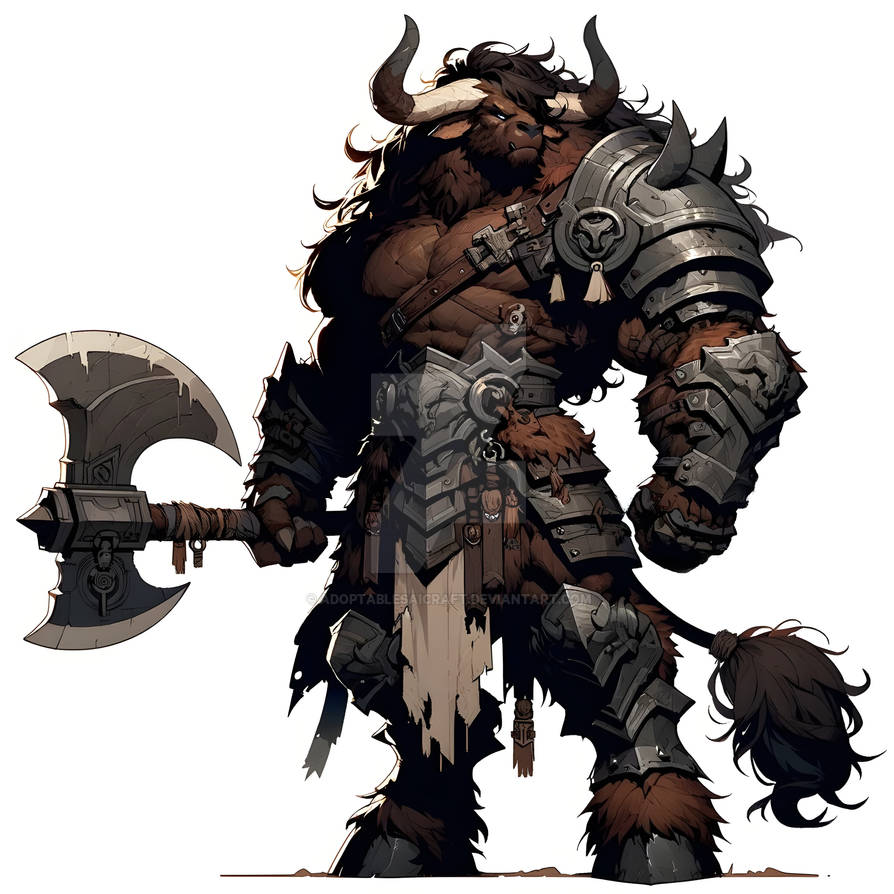 Minotaur Male Adoptable Character Art 5 By Adoptablesaicraft On Deviantart
