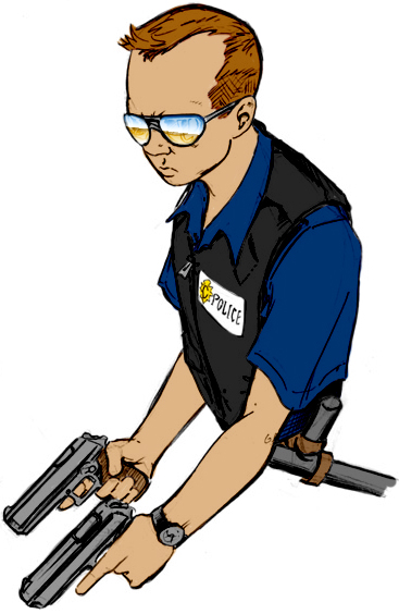 Nicholas Angel Colour by TheS3ntinel on DeviantArt