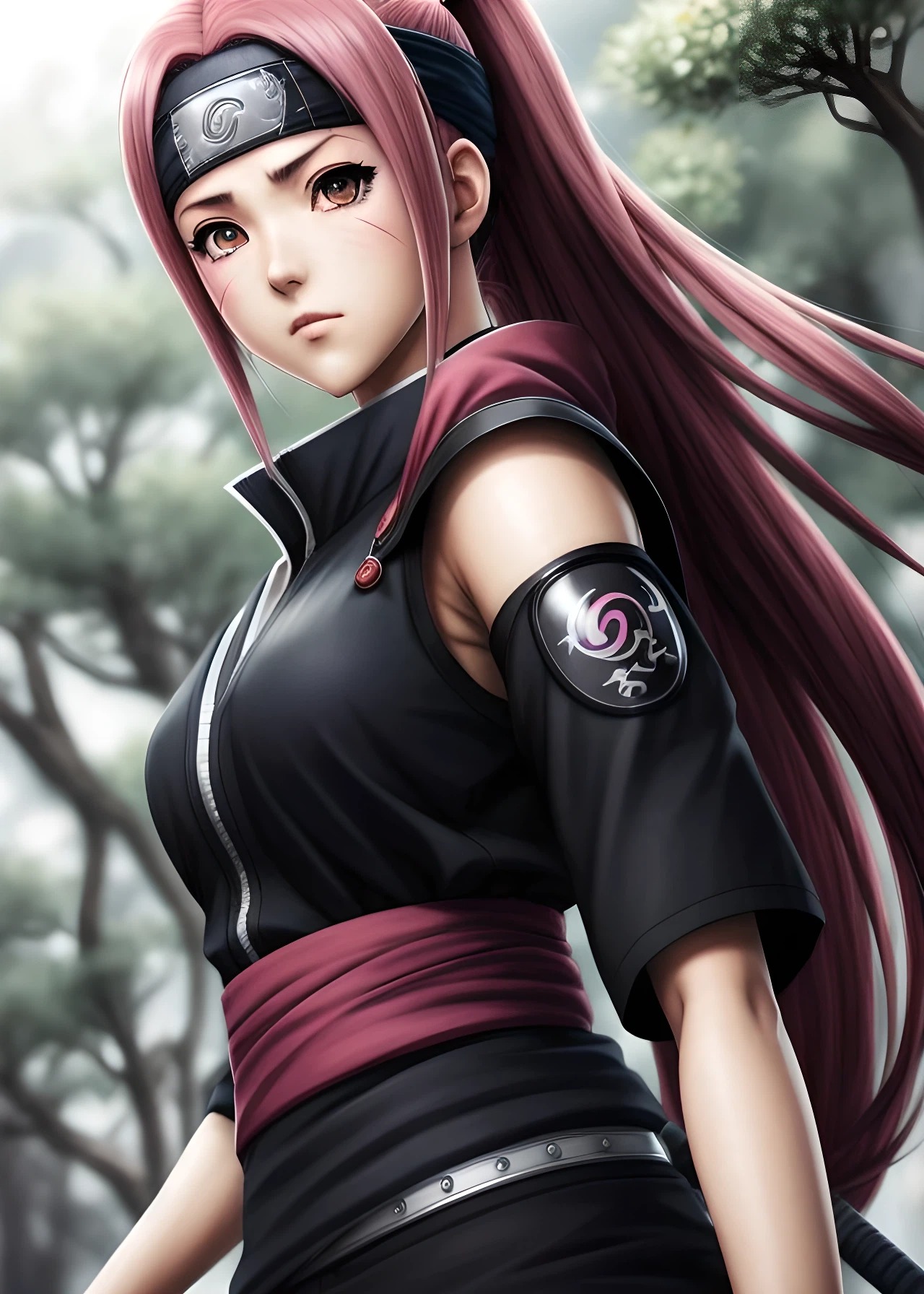 Ninja Girl In Forest By Krazix On Deviantart