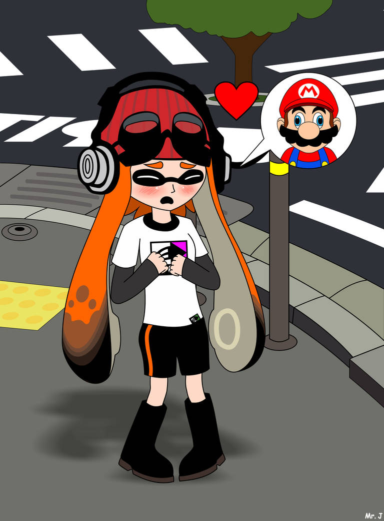 Meggy Thinking About Mario Mario X Meggy By Truemrj On Deviantart