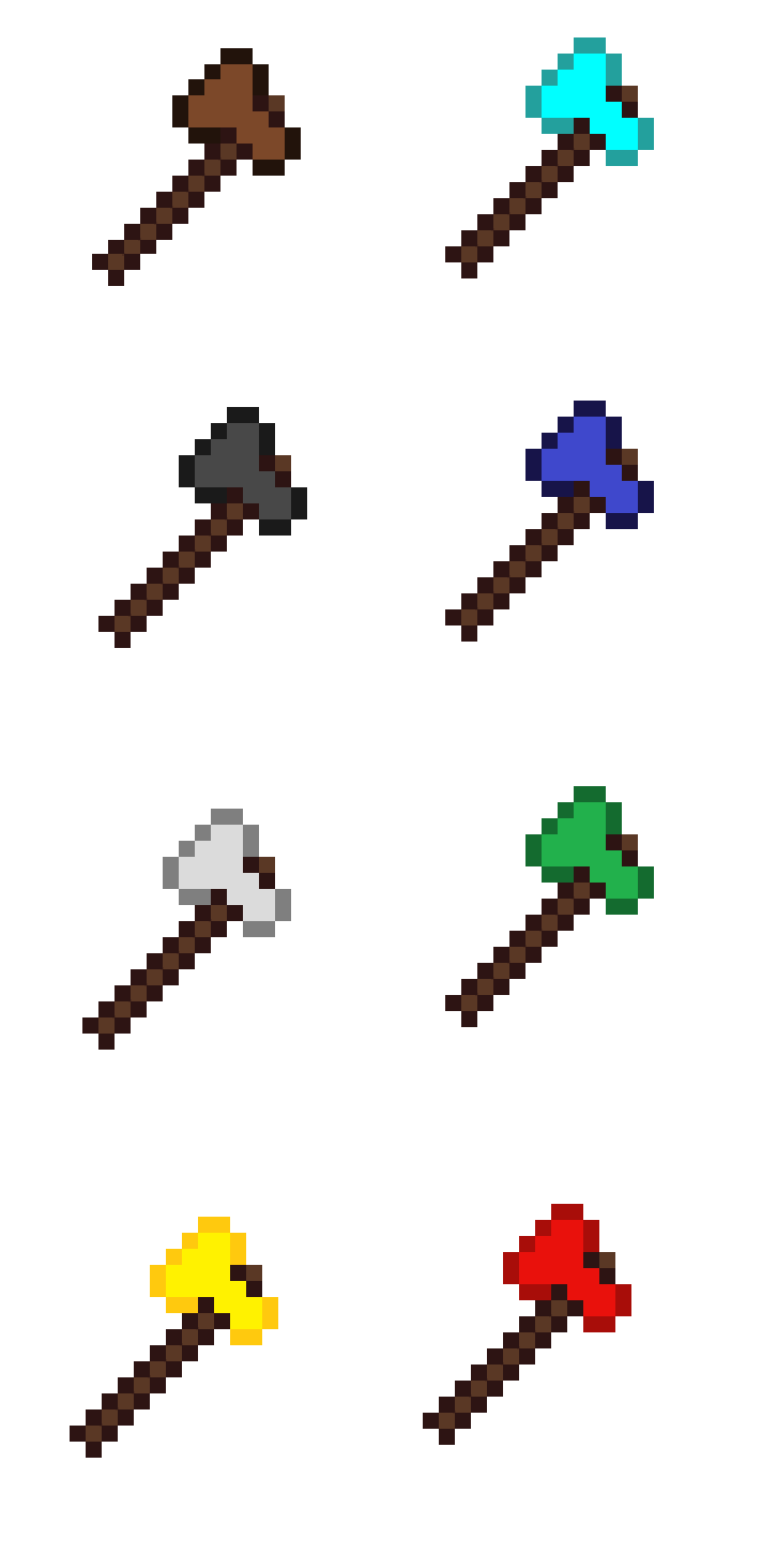 Minecraft Axe Sheetl L By Dragonshadow3 On Deviantart