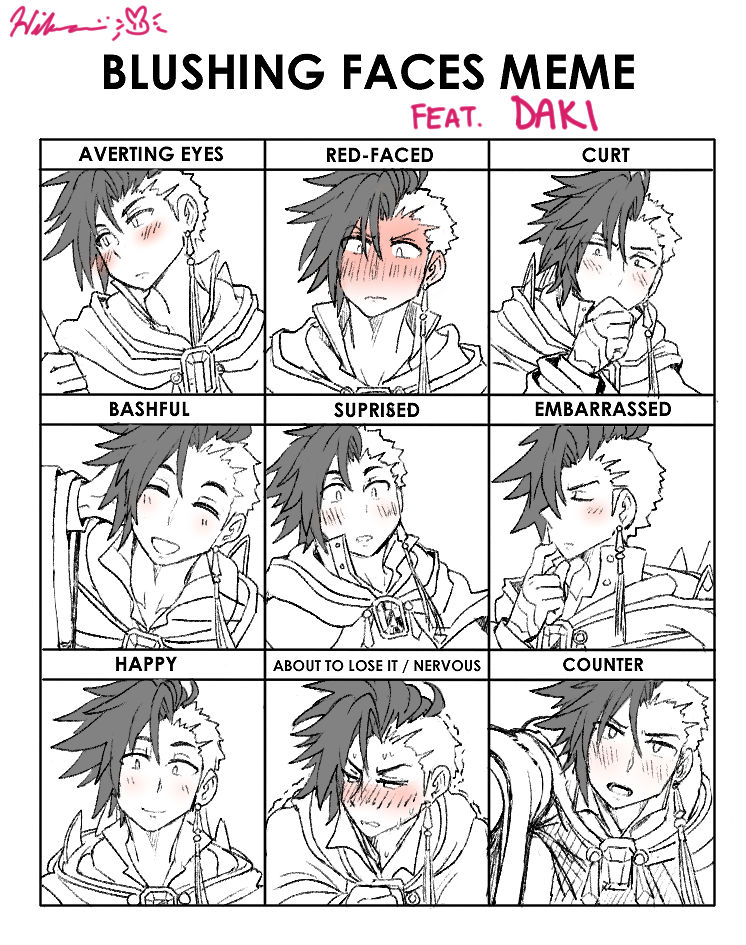 Grand Summoners Daki Blushing Faces Meme By Hikapi On Deviantart