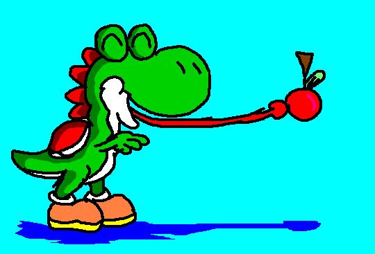 Yoshi eat by SHITFORBRAINSCHAN on DeviantArt