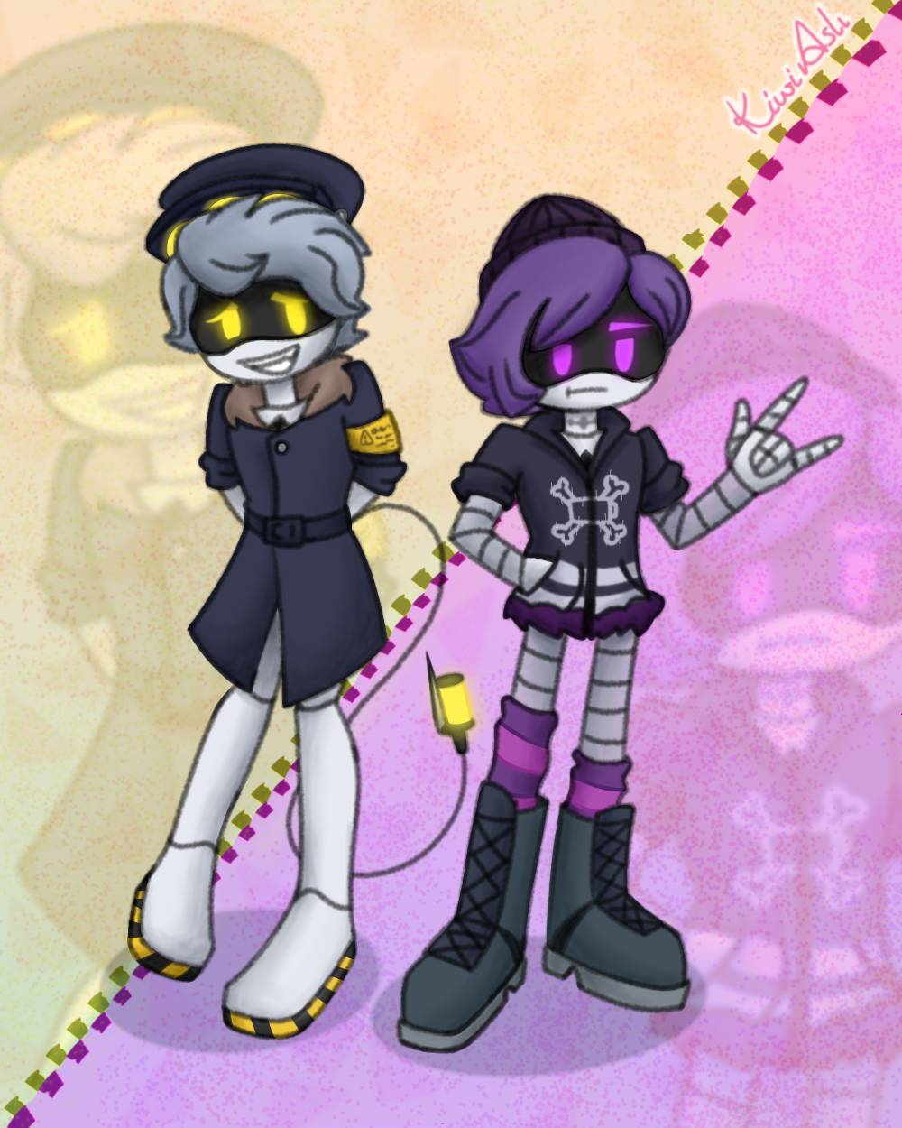 N And Uzi Fanart By Kiwiasli On Deviantart