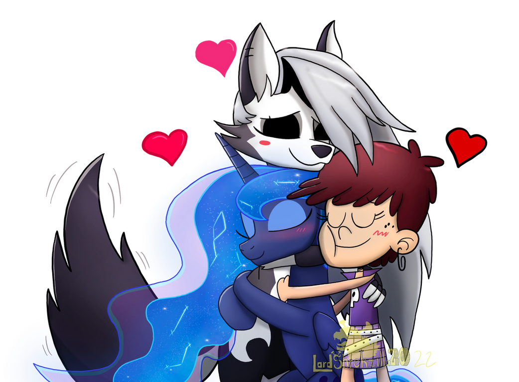 Princess Luna Loona And Luna Loud Hugging By Lordshrekzilla20 On Deviantart