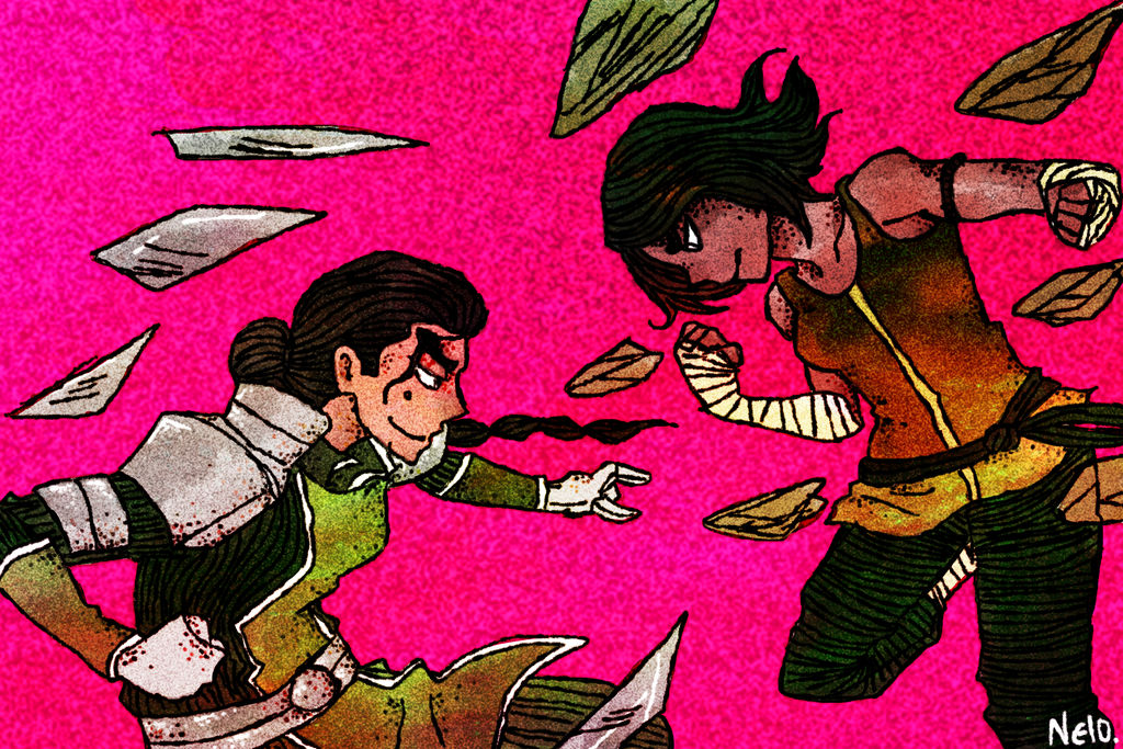Korra Vs Kuvira By Nel0affr0 On Deviantart