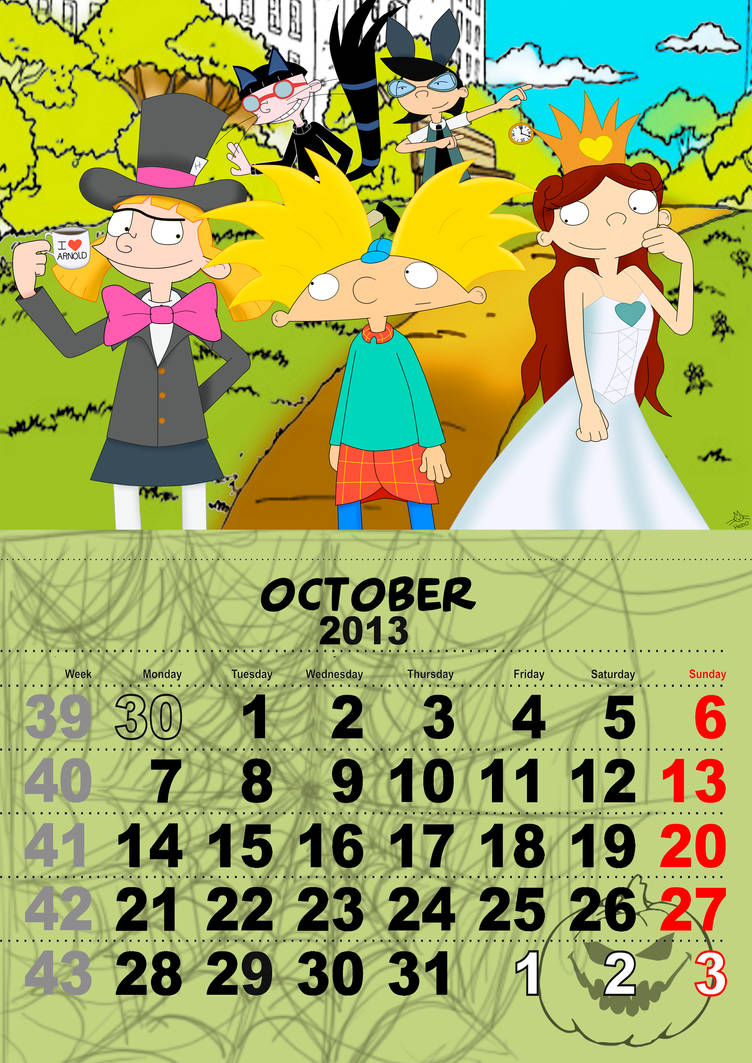 Hey Arnold Calendar 2013 October By Hebofreire On Deviantart