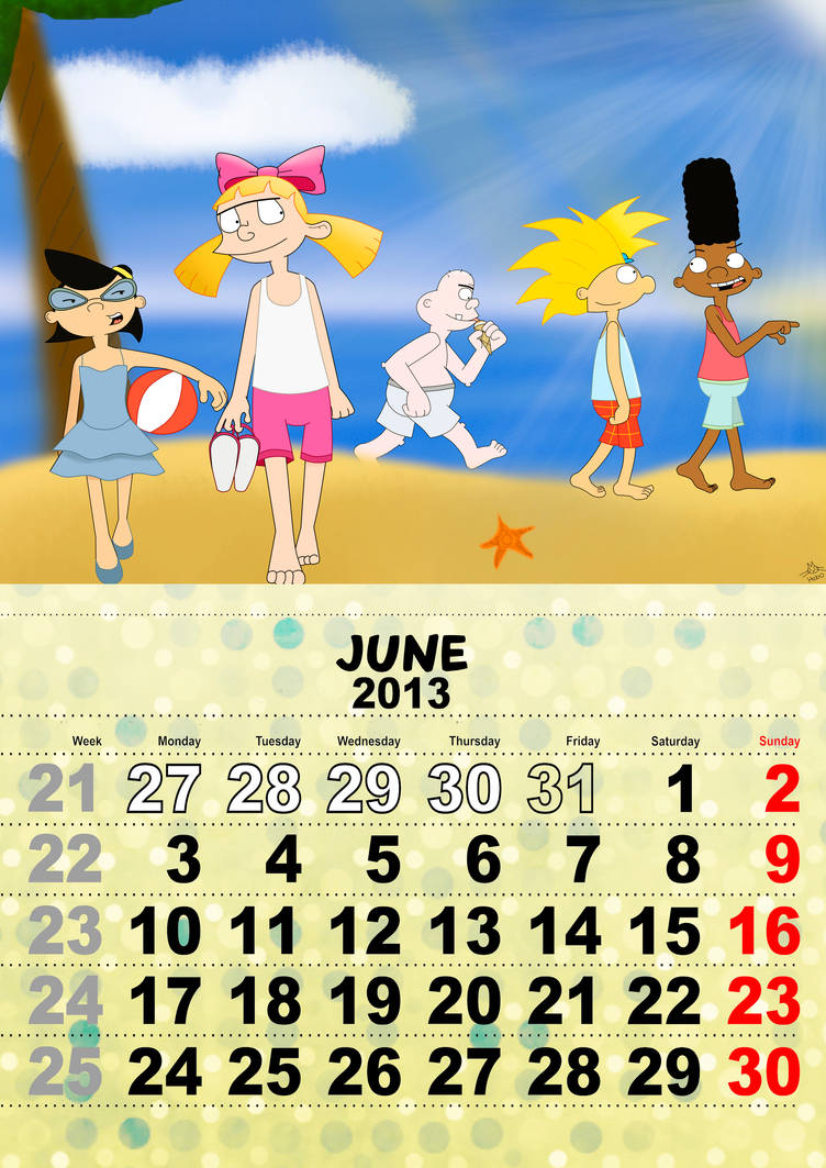 Hey Arnold Calendar 2013 June By Hebofreire On Deviantart