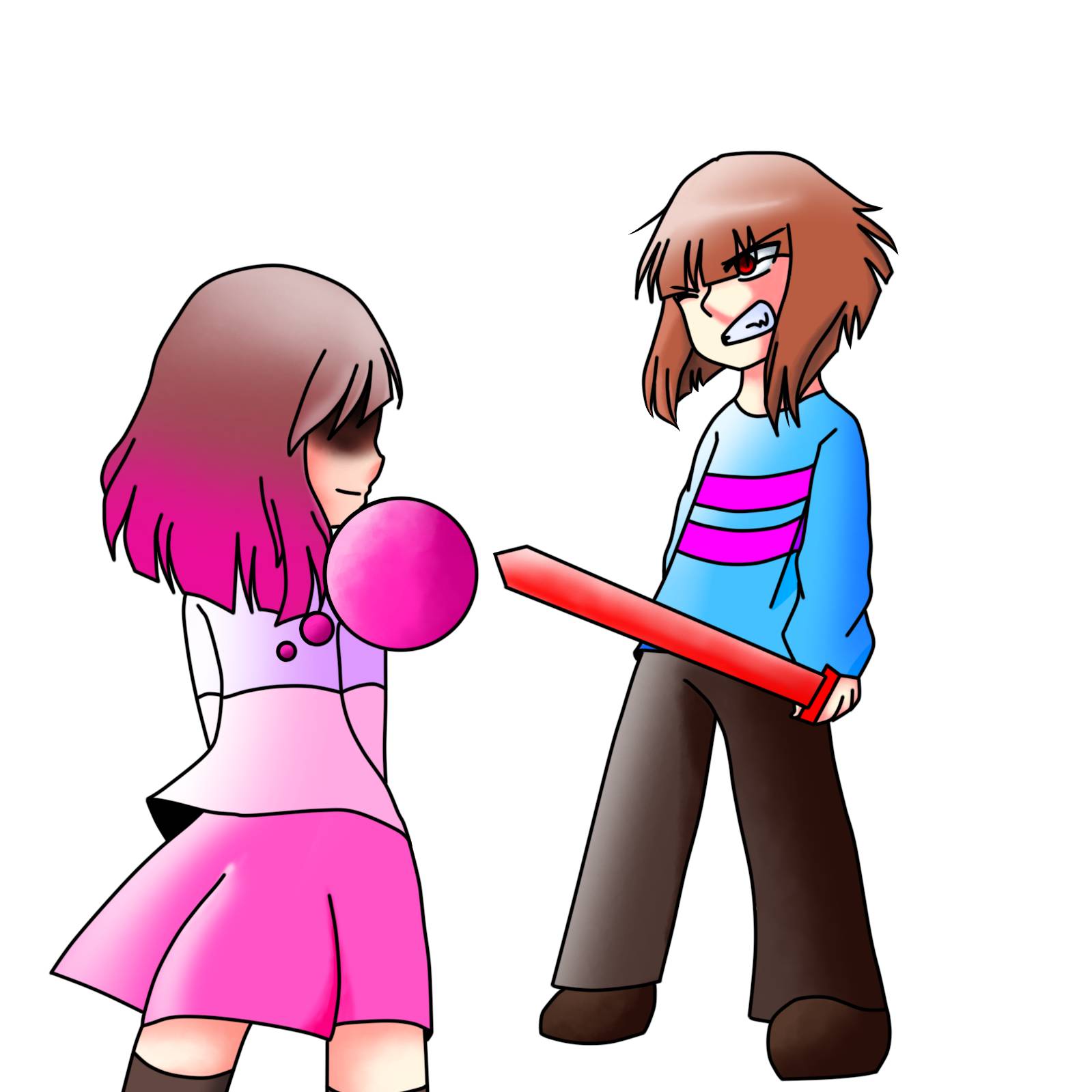 Glitchtale Betty Vs Frisk By Tatianaaviles On Deviantart