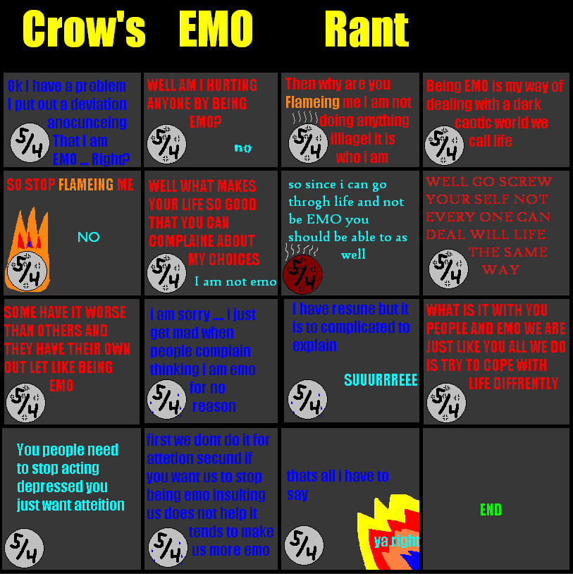 Crows EMO Rant by 5-of-4 on DeviantArt