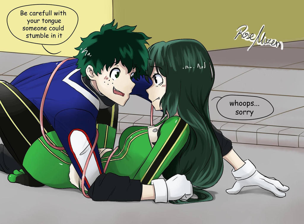 Tsuyu And Izuku By Rosemuzen On Deviantart