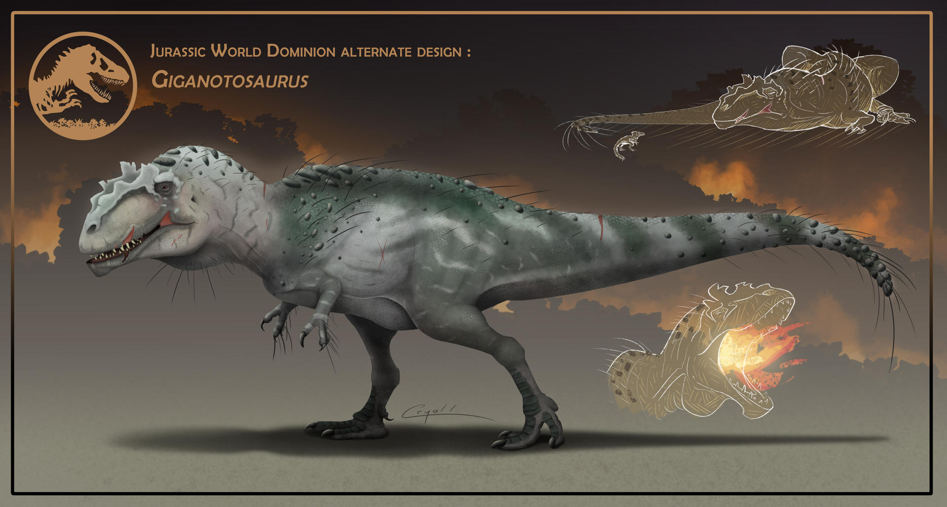JWD Giganotosaurus Alternate Design Idea by Cryoll on DeviantArt JWD Giganotosaurus Alternate Design Idea by Cryoll on DeviantArt