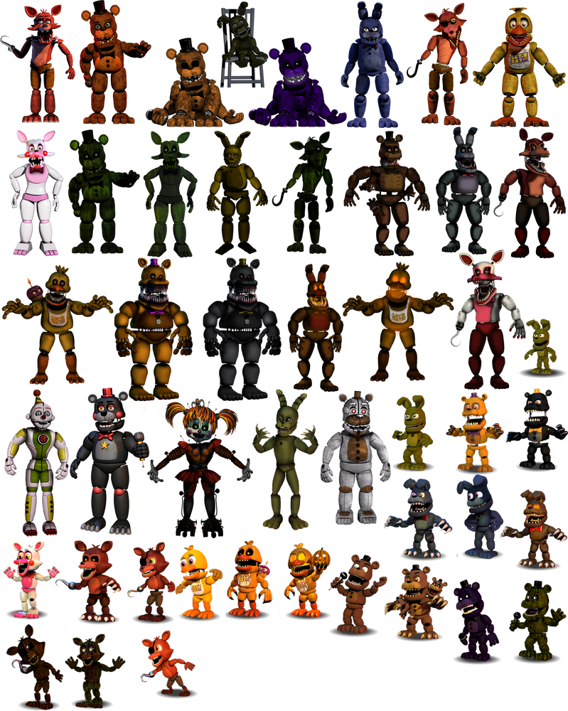 Fixed All FNaF Animatronics by 133alexander on DeviantArt Fixed All FNaF Animatronics by 133alexander on DeviantArt
