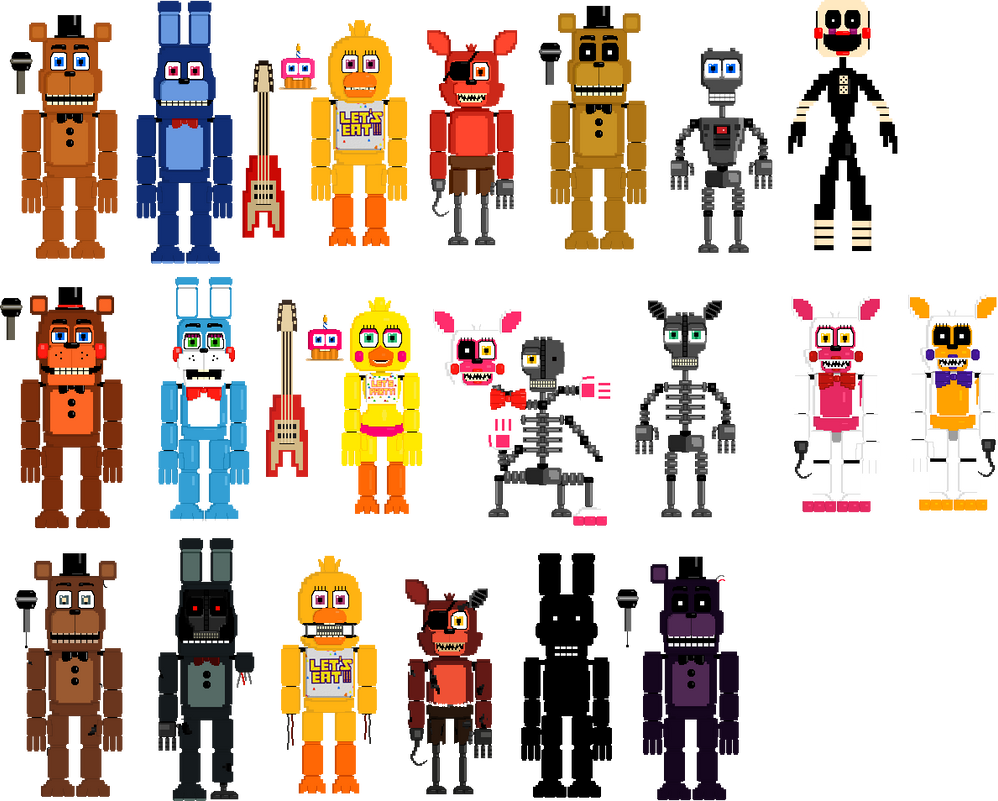 Fnaf World Animatronics 8-bit (1 part) by 133alexander on DeviantArt Fnaf World Animatronics 8-bit (1 part) by 133alexander on DeviantArt