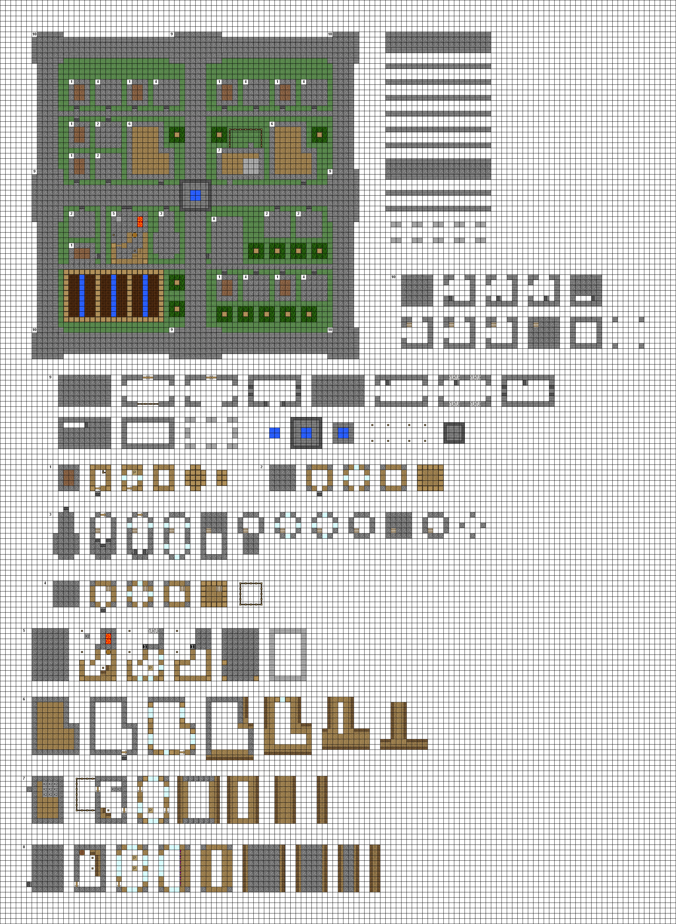Minecraft Medieval Village Blueprints