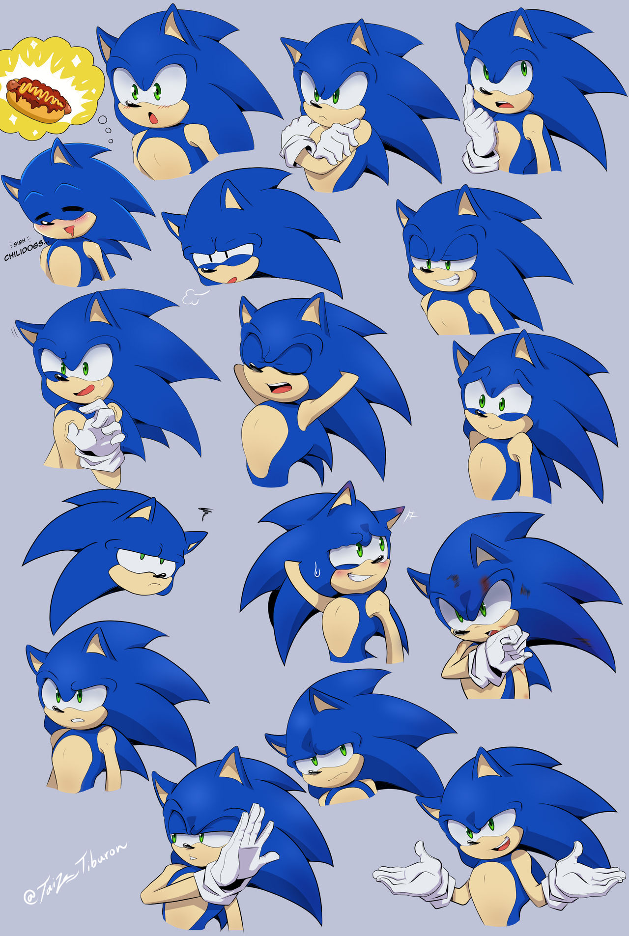 Sonic expressions by TaizTiburon on DeviantArt Sonic expressions by TaizTiburon on DeviantArt