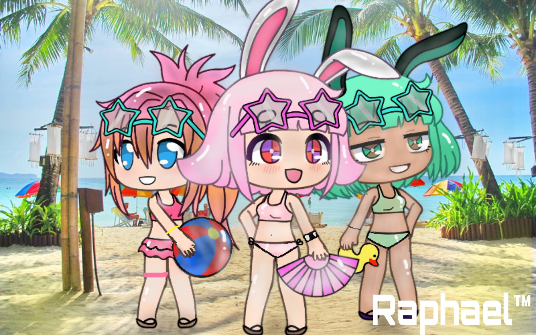 Triple Bikini Gacha Life By Raphael143 On Deviantart