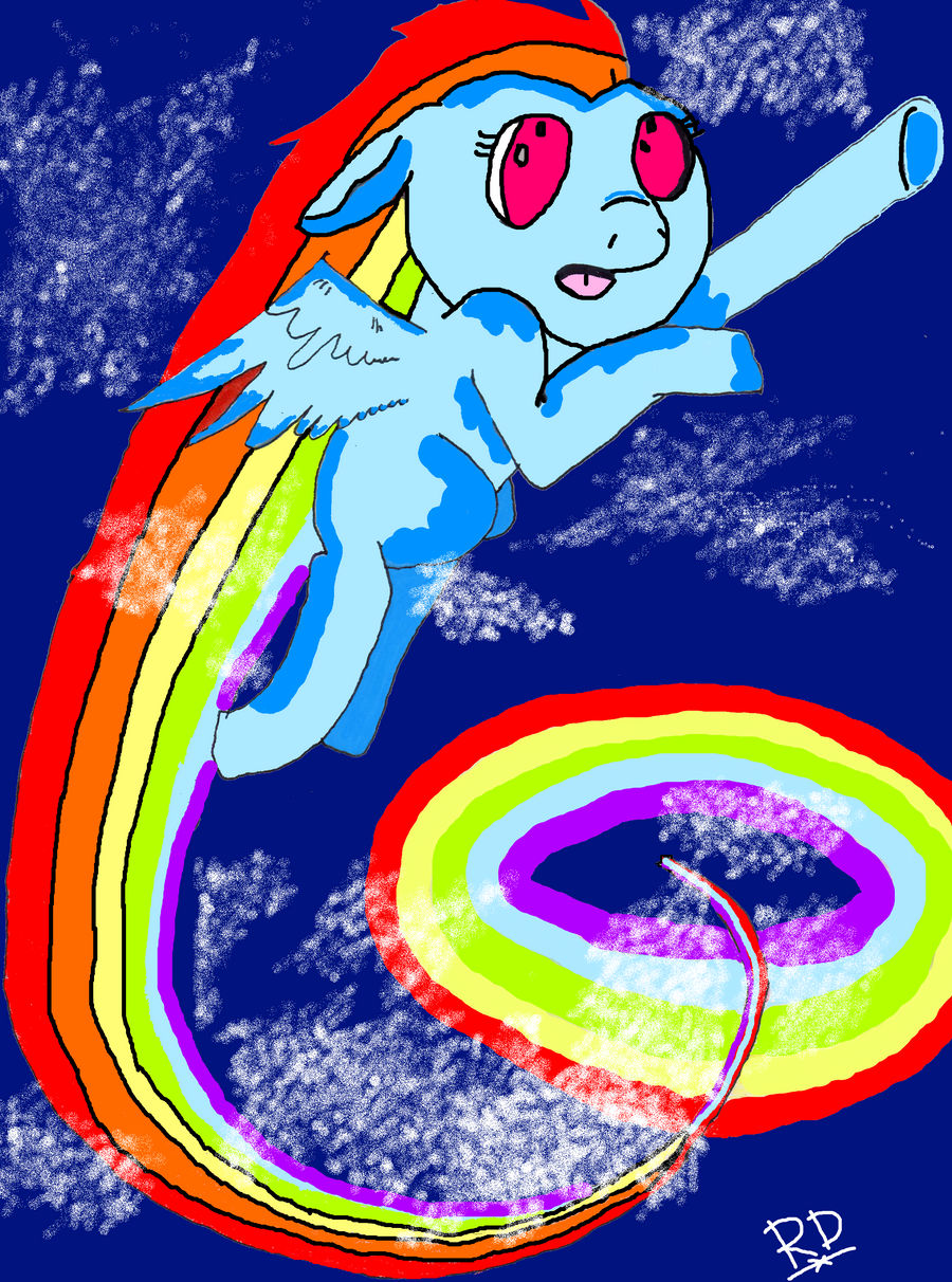 Rainbow Dash Sonic Rainboom On Mylittledash Deviantart