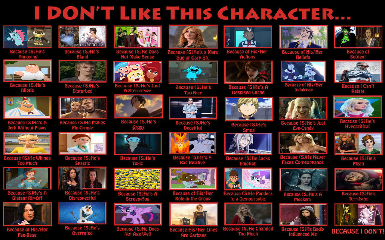 My Least Favorite Characters Part 2 by AlchemyHearts17 on DeviantArt My Least Favorite Characters Part 2 by AlchemyHearts17 on DeviantArt