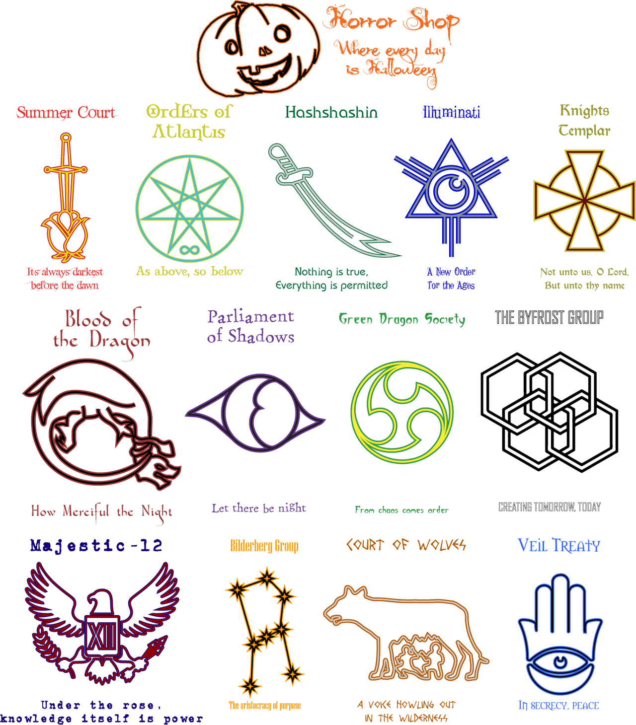 Horror Shop Faction Logos By Thevizir On DeviantArt horror-shop-faction-logos-by-thevizir-on-deviantart