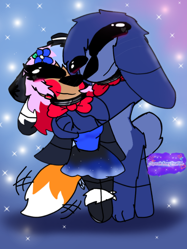 Bonnie Hugging Speak Foxy Fnaf By Fnafsaskiafoxyy On Deviantart