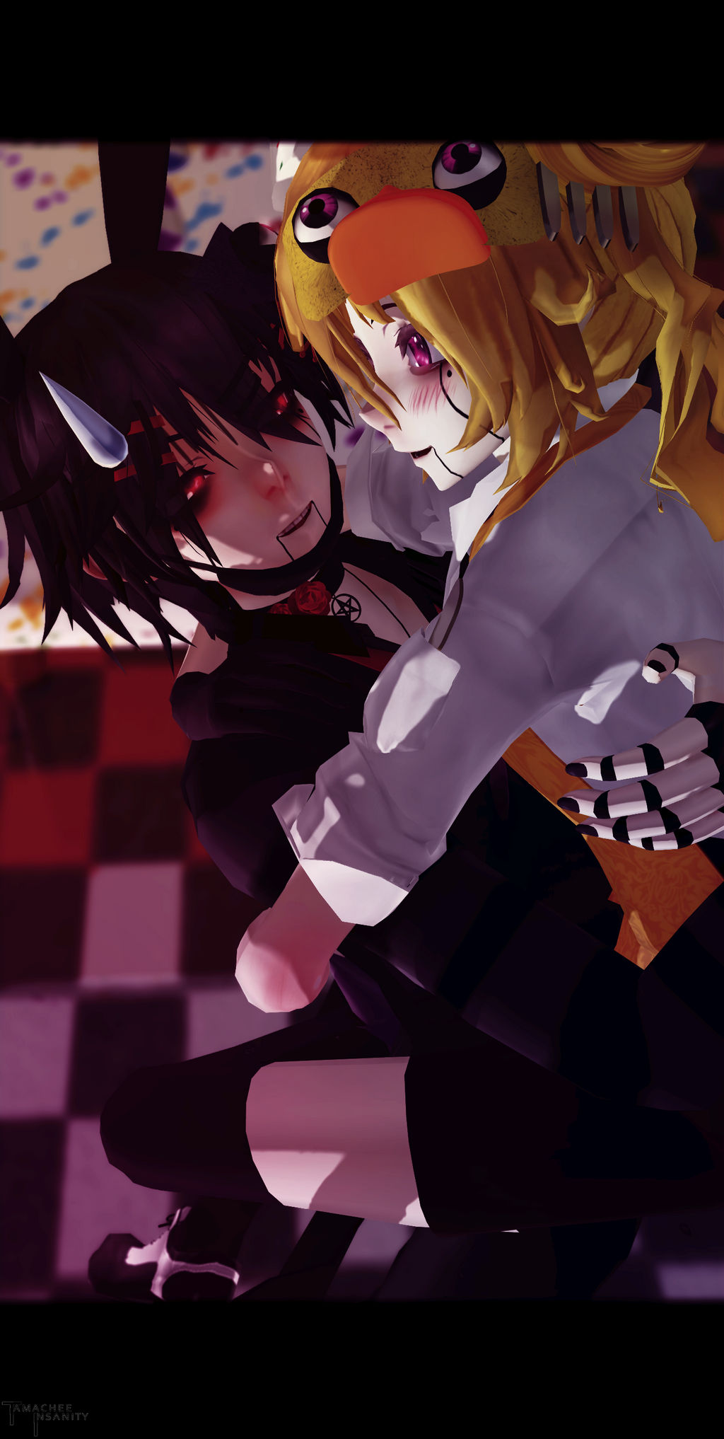 {mmdxfnaf} Hugs By Sir Tamachee On Deviantart