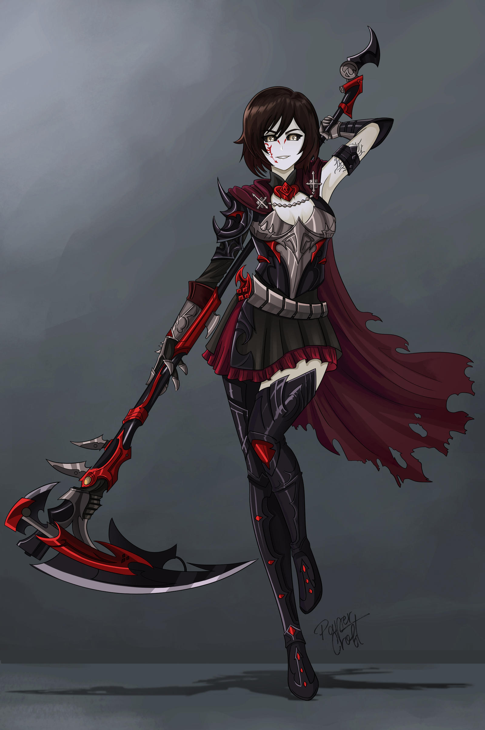 Demon Reaper Ruby Rose By Papercroft On Deviantart