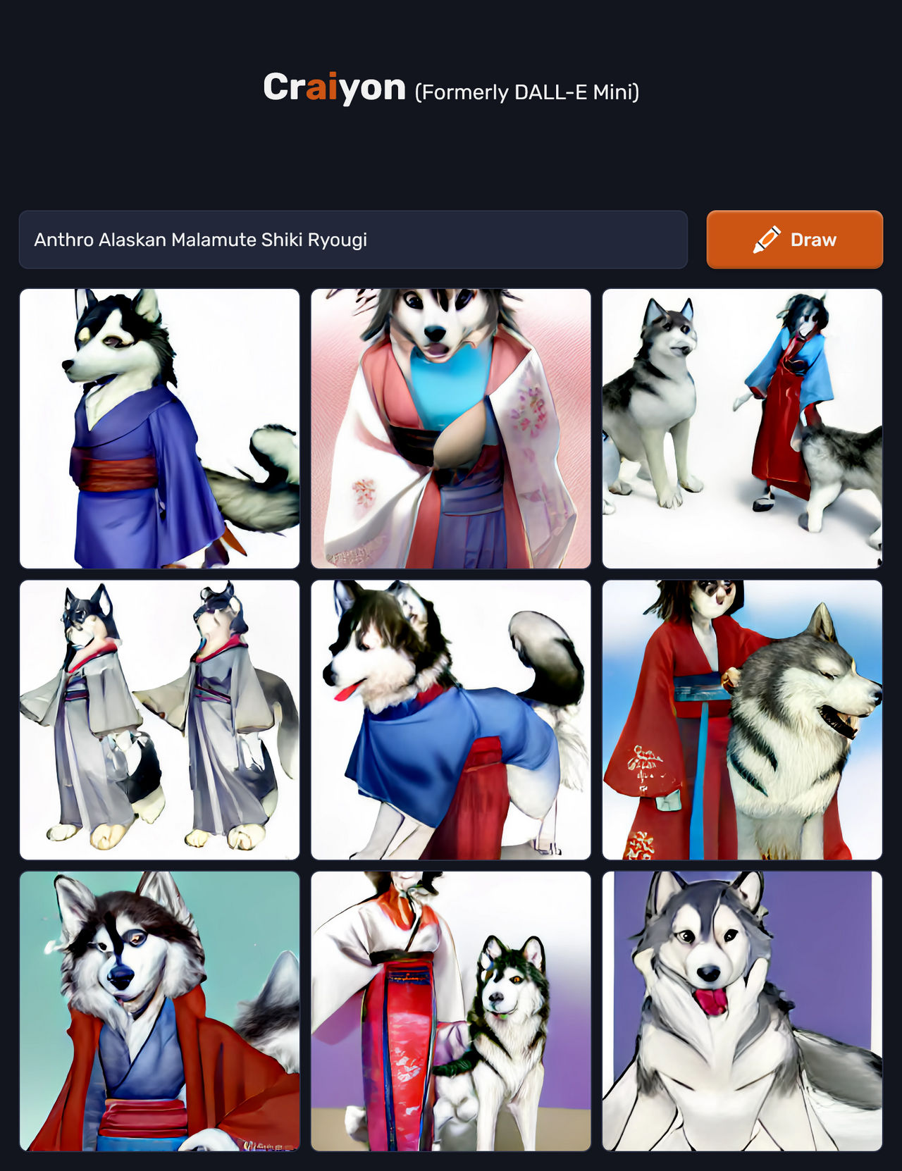 Craiyon Anthro Alaskan Malamute Shiki Ryougi By Codxros3 On Deviantart