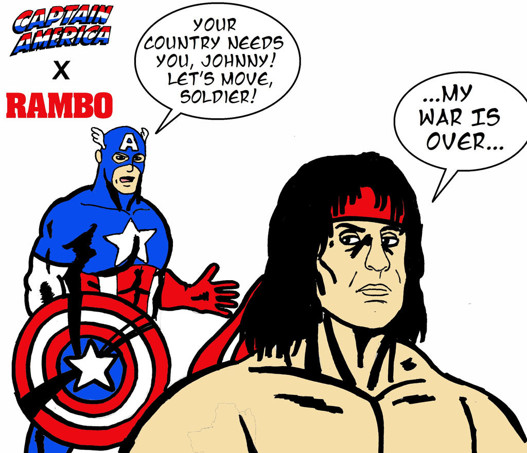 Captain America X Rambo Unlikely Crossovers By Mrmadmouth On Deviantart