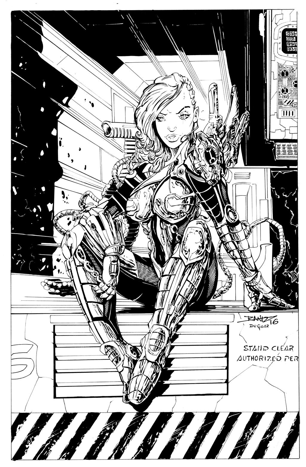 Sci Fi Girl Inks By Devgear On Deviantart