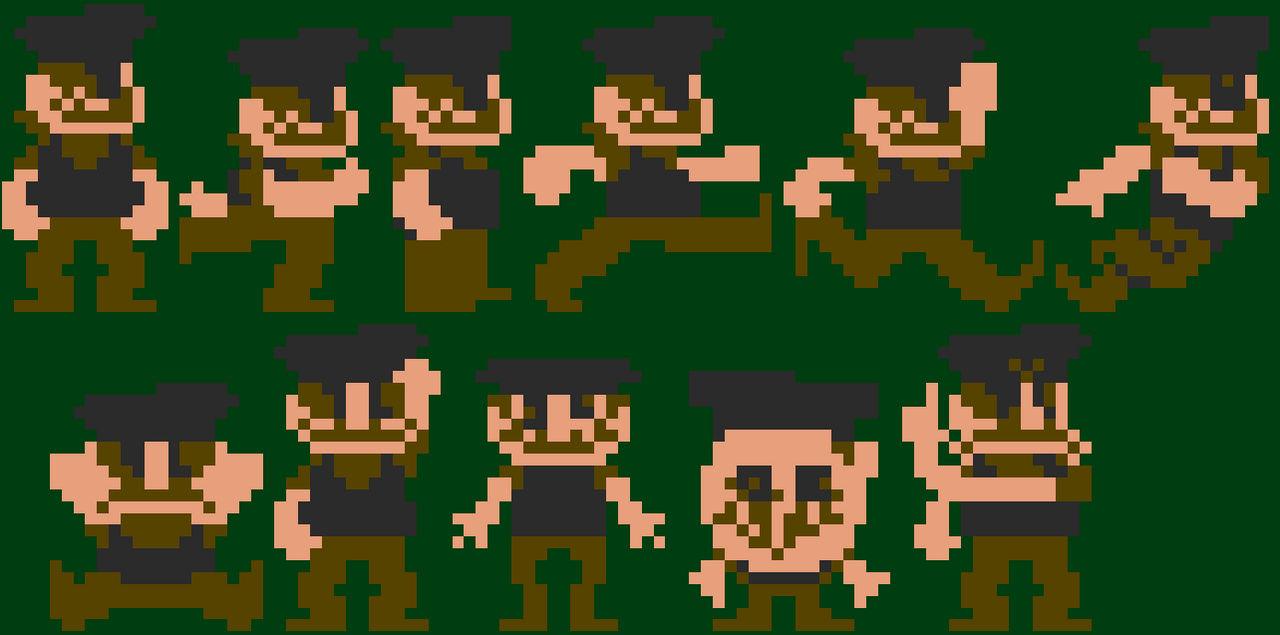 Smb1 Fake Peppino Sprite Sheet By Sp0ngeyb0i On Deviantart