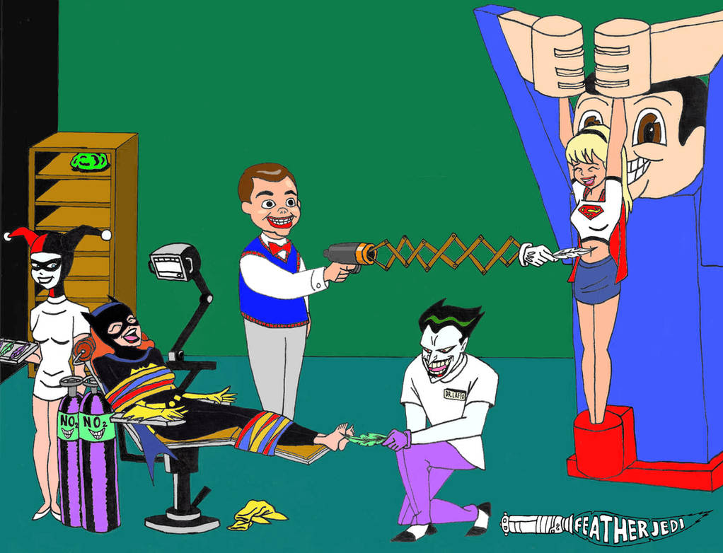 Batgirl And Supergirl Tickled By Featherjedi On Deviantart