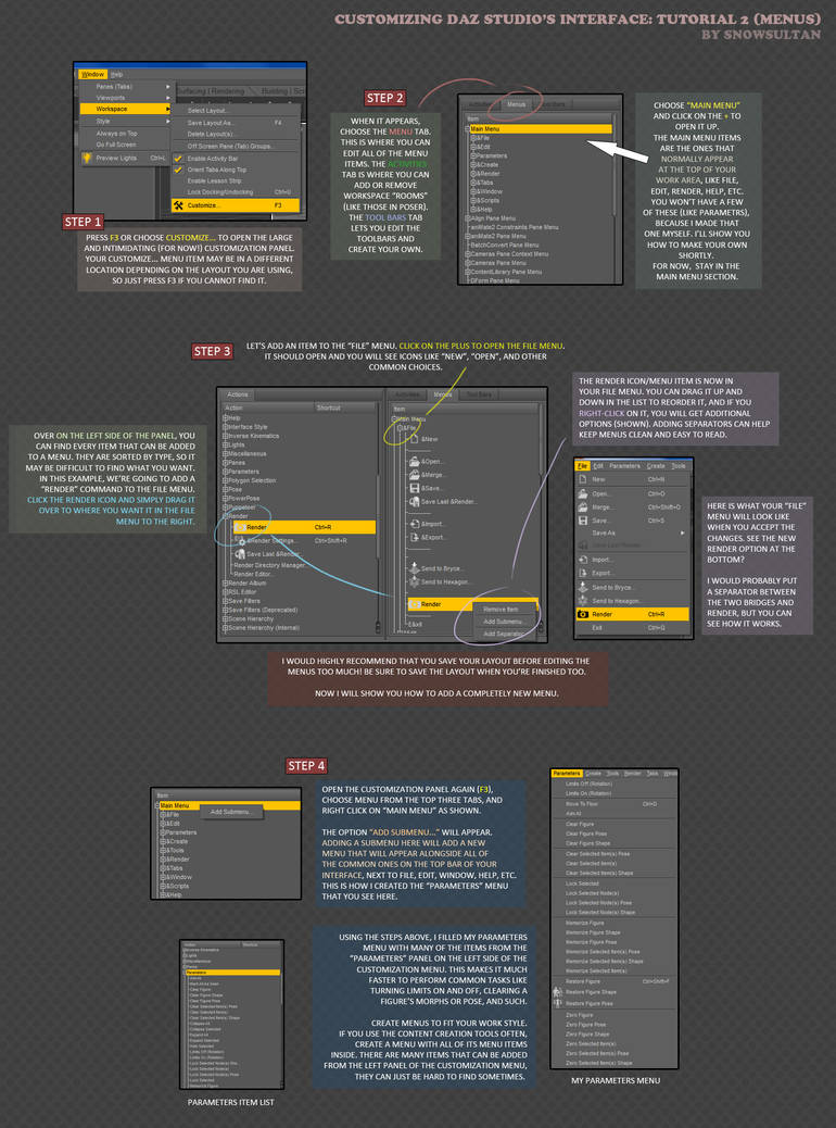 Customizing DAZ Studio Interface: Menus by SnowSultan on DeviantArt Customizing DAZ Studio Interface: Menus by SnowSultan on DeviantArt