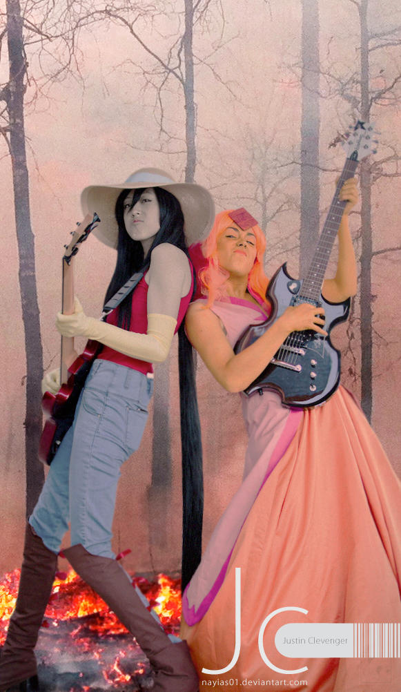Adventure Time Flame Princess And Marceline By Nayias01 On Deviantart