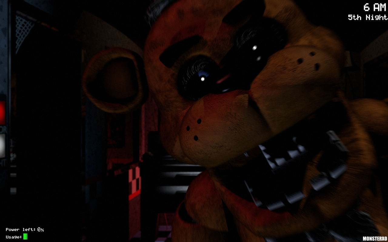Freddy Fazbear Jumpscare 2 Frame Remake By Theretroxdc4dfnaf On