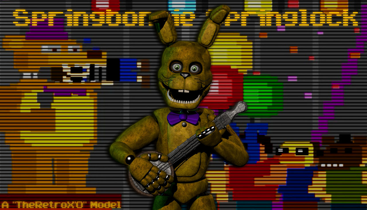 (C4D/FNAF 4) Springbonnie FNAF 4 Springlock by TheRetroXDC4DFNAF on ... (C4D/FNAF 4) Springbonnie FNAF 4 Springlock by TheRetroXDC4DFNAF on ...