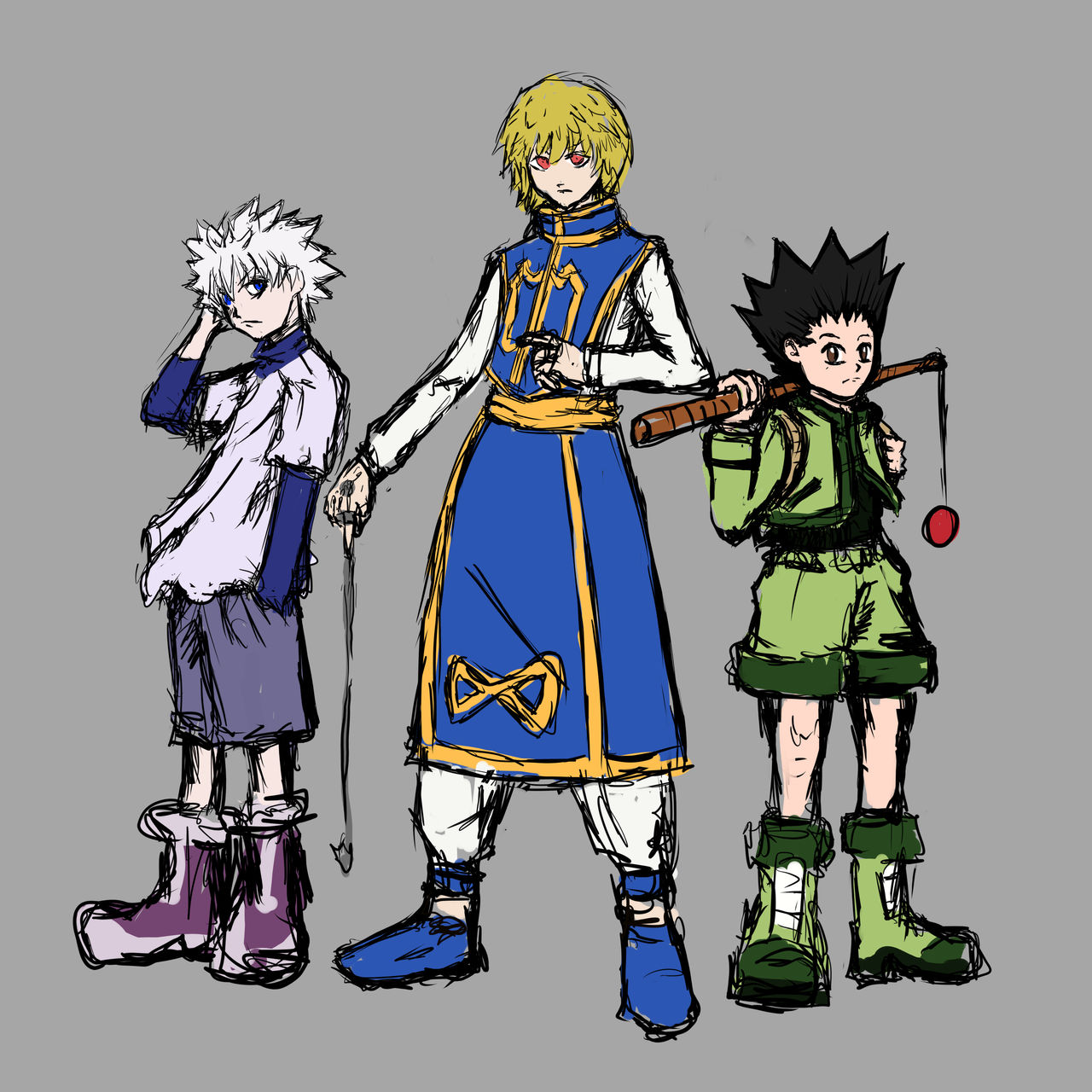 Hxh Gon Killua Kurapika Wip By Almirantebodoke On Deviantart