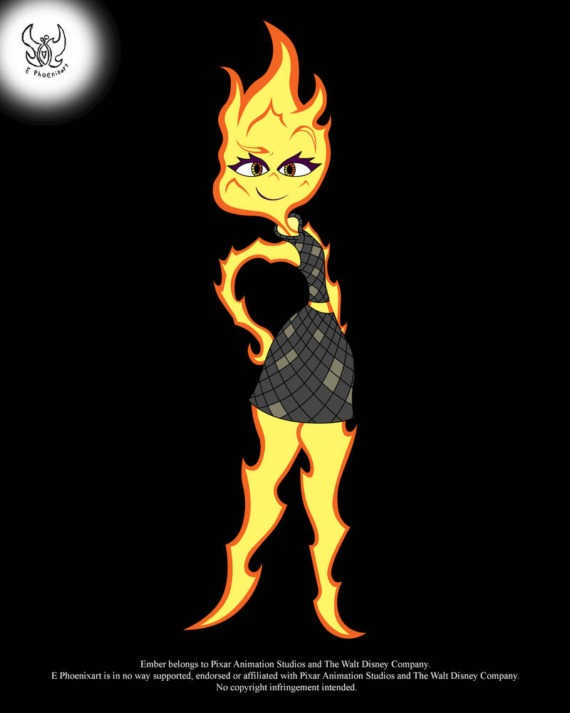 Fanart Ember From Pixars Elemental By E Phoenixart On Deviantart