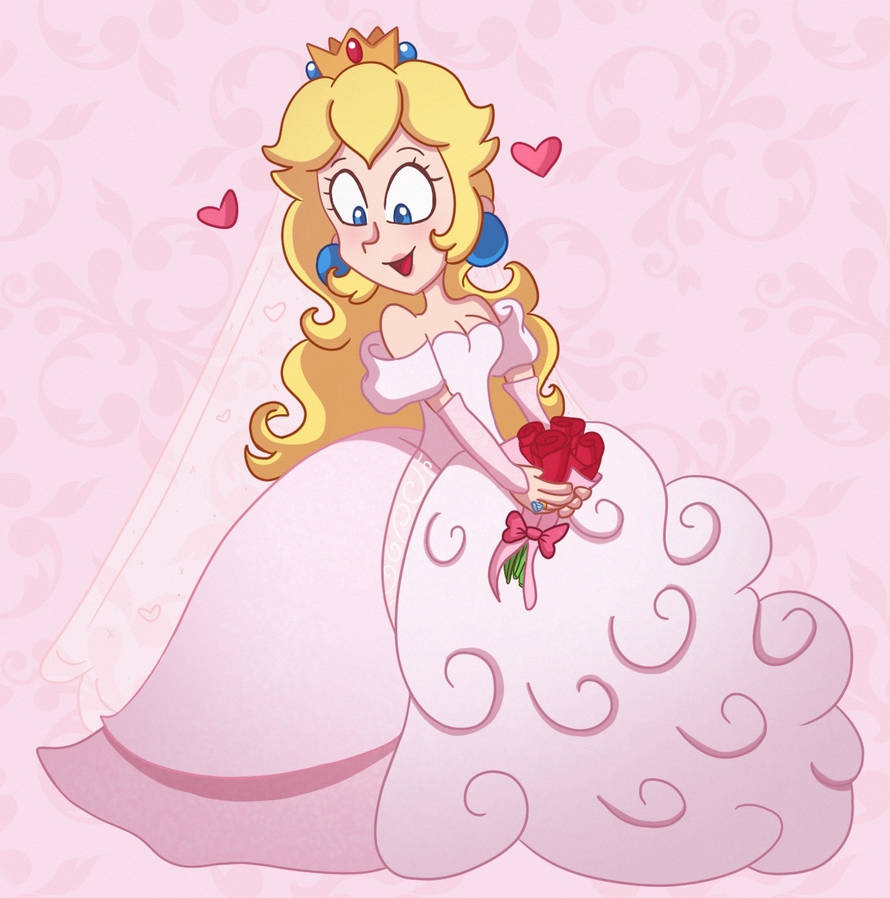 Princess Peach Wedding Dress Pose 1 By Nintenprincess Draws On Deviantart