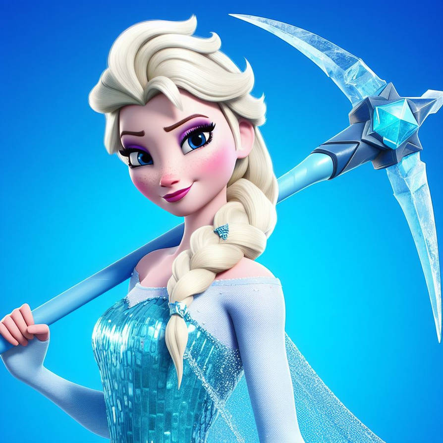 Elsa X Fortnite By Ai Princesses On Deviantart