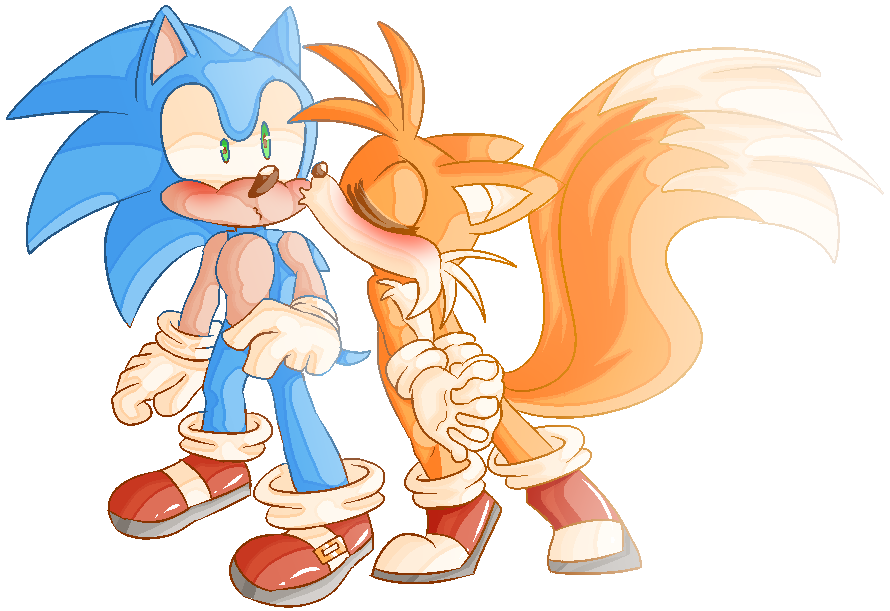 Sontails Cheek Kiss By Crazygreenfluff On Deviantart