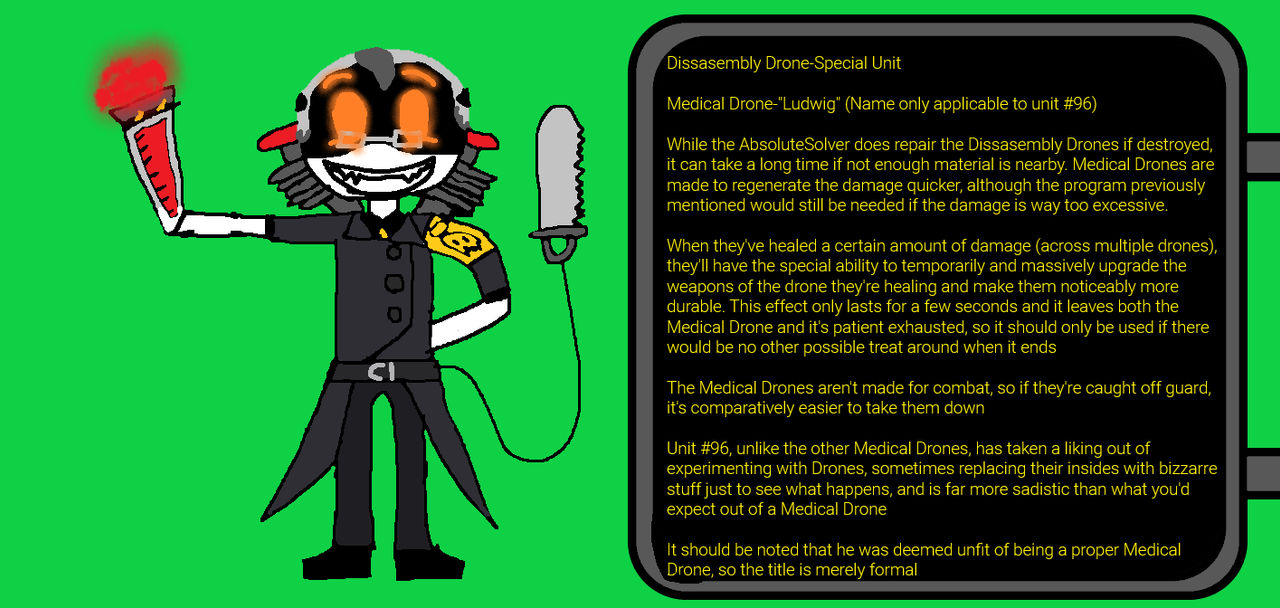 Murder Drones based on TF2: Medical Drone (7/11) by lunaitor on DeviantArt Murder Drones based on TF2: Medical Drone (7/11) by lunaitor on DeviantArt