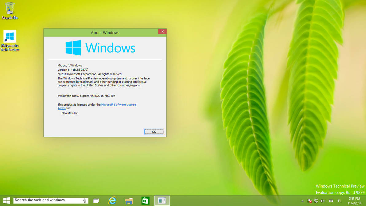Windows 10 Build 9879 by xXNeoJadenXx on DeviantArt Windows 10 Build 9879 by xXNeoJadenXx on DeviantArt