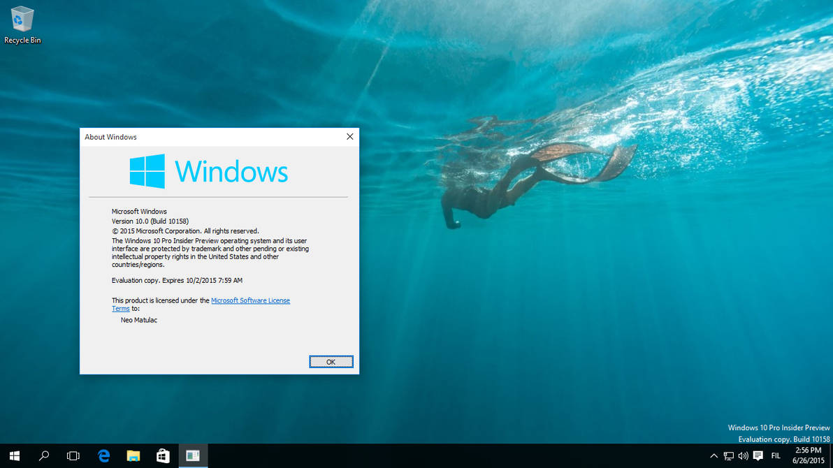 Windows 10 Build 10158 by xXNeoJadenXx on DeviantArt Windows 10 Build 10158 by xXNeoJadenXx on DeviantArt