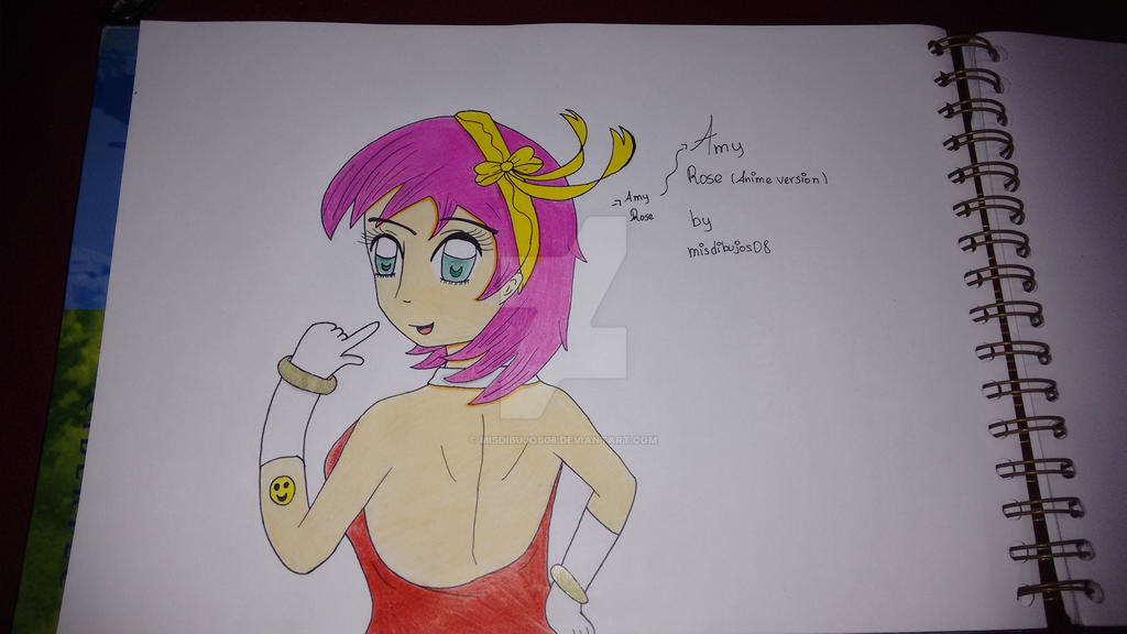 Amy Rose Anime Version By Misdibujos08 On Deviantart